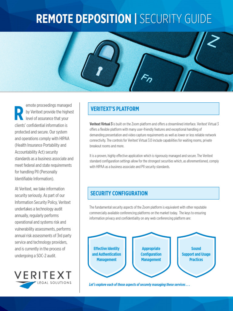 Remote Deposition - Security Guide | PDF | Information Security | Authentication