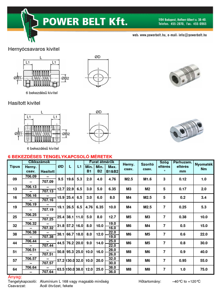 6 Beam Servo Coupling Catalogue | PDF