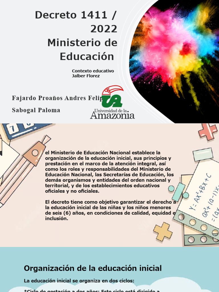 Decreto 1411 | PDF | Educación de la primera infancia