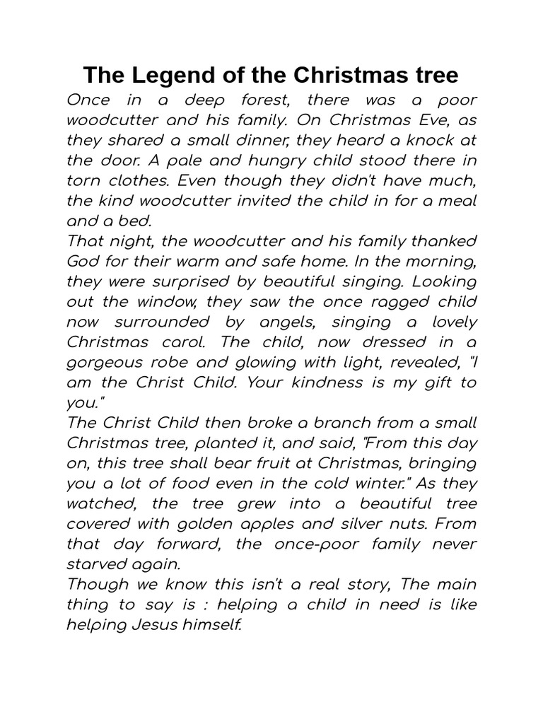 The Legend of The Christmas Tree | PDF
