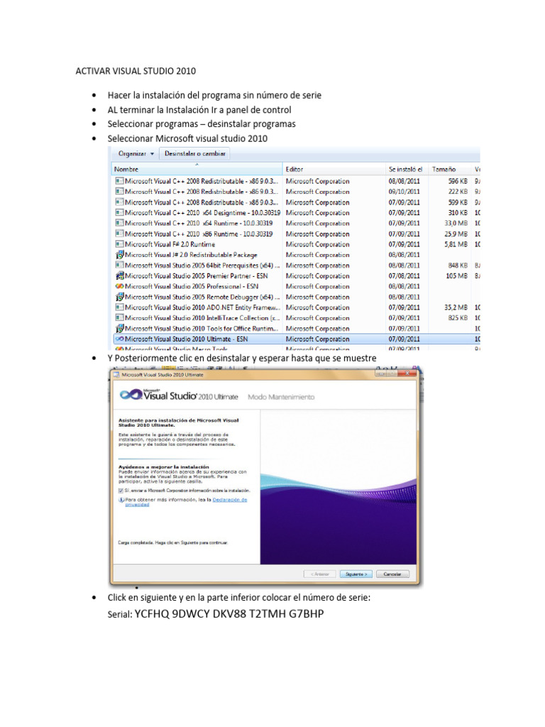 Para Activar Visual Studio 2010 | PDF | Negocios
