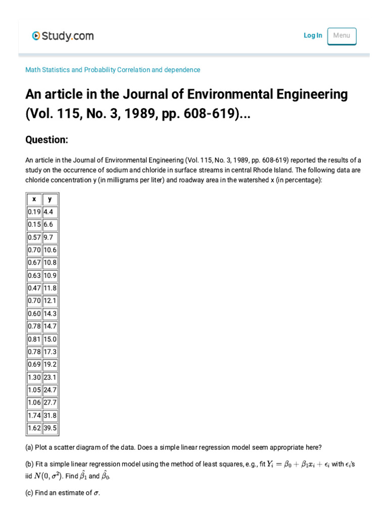 An Article in The Journal of Environmental Engineering Vol. 115 | PDF ...