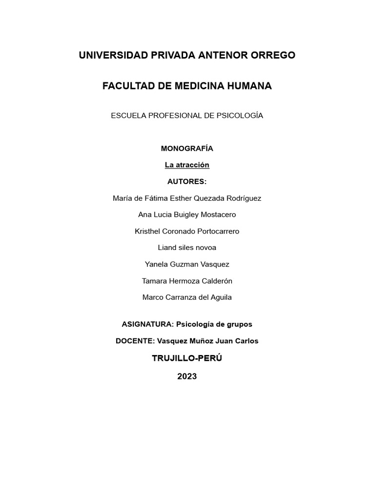 Psicología de Grupos 4 | PDF | Atracción sexual | Amor
