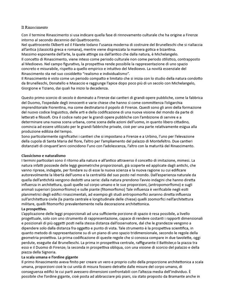 Il Rinascimento | PDF