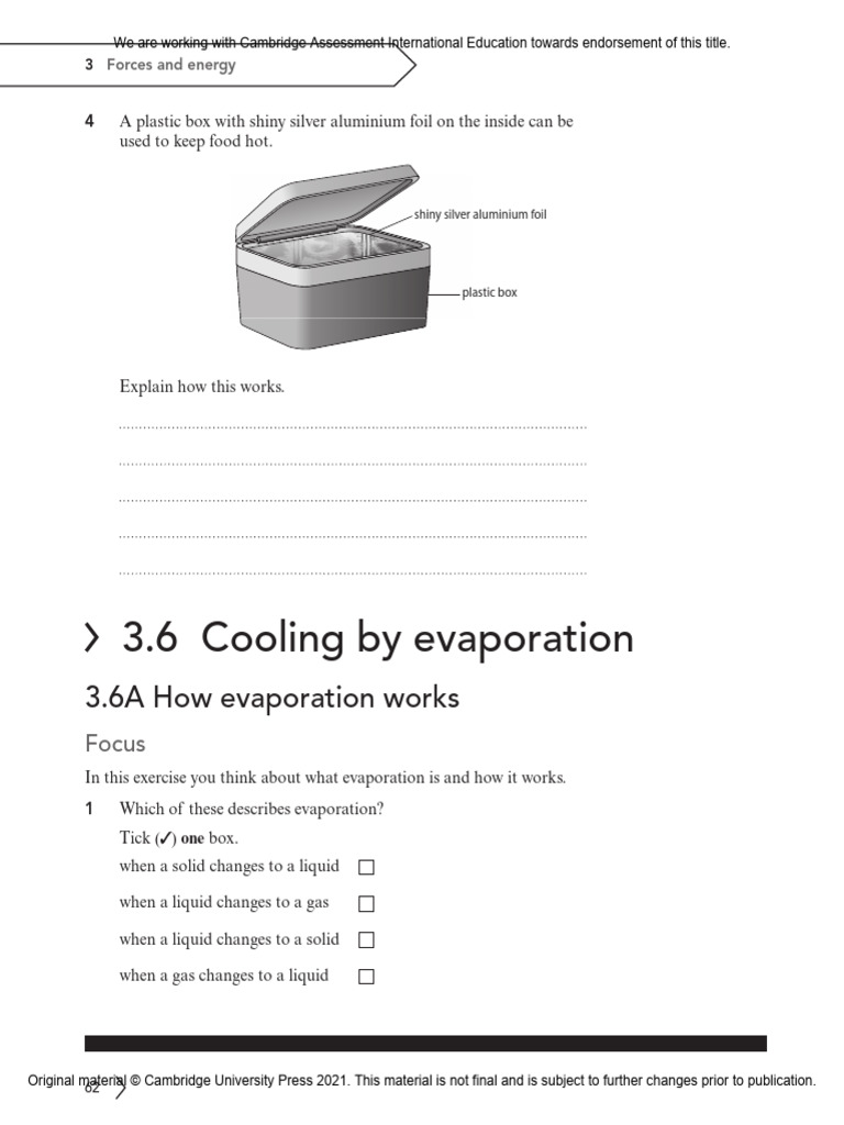 3.6 Cooling by Evaporation | PDF | Evaporation | Humidity