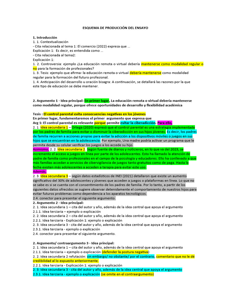 ejemplo de cómo desarrollar un argumento | PDF