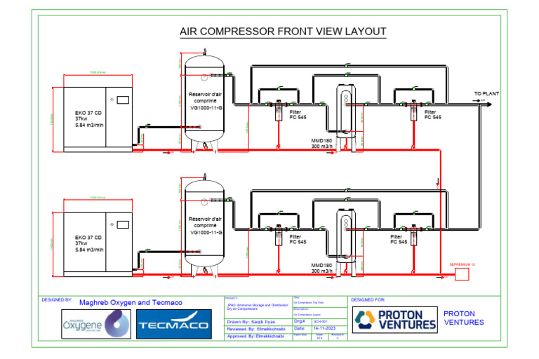 Proton Venture Air Compressor Front View | PDF | Chemical Process ...