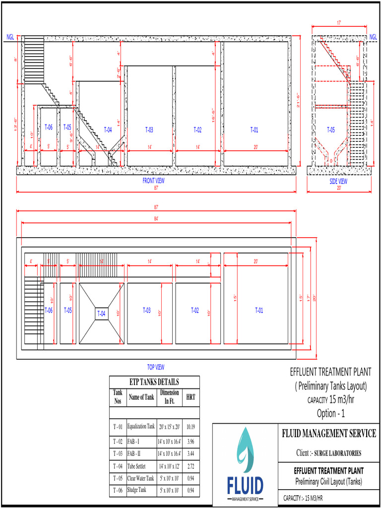 ETP Drawing - SL - FMS12MAR2021 - Option - 1 | PDF | Waste Management | Pollution
