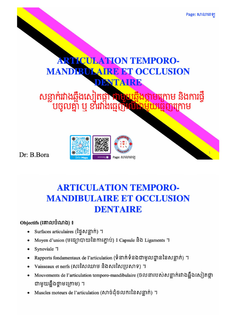Articulation Temporo-Maxillaire | PDF