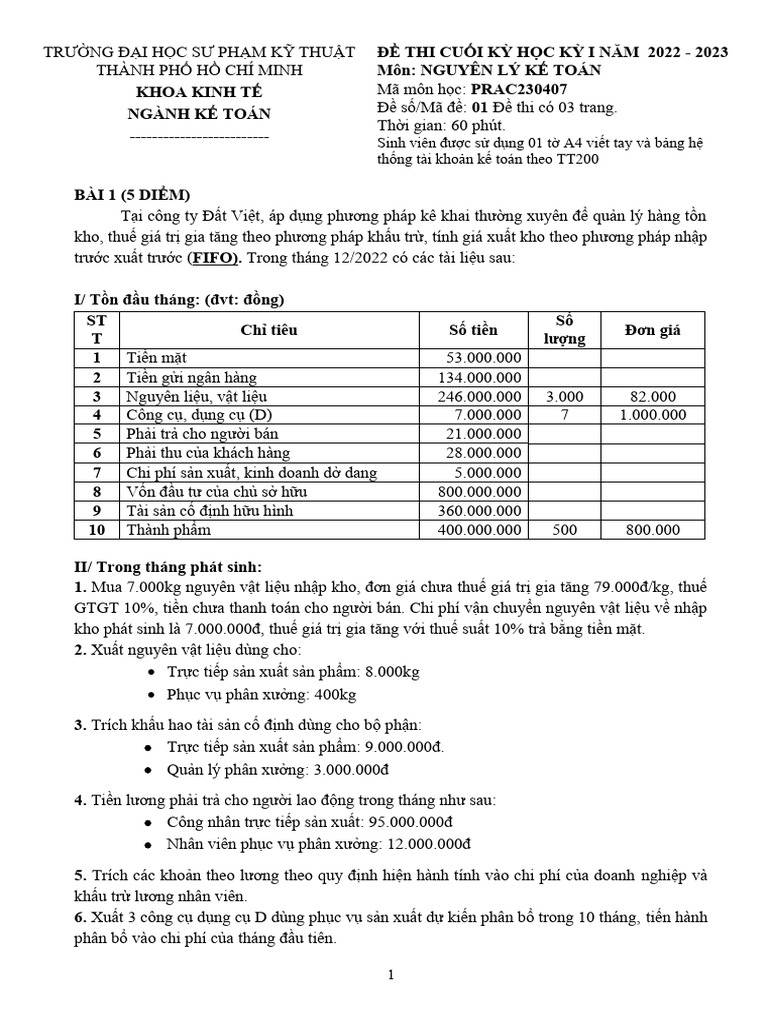 221 de Thi CK NLKT de 01 | PDF