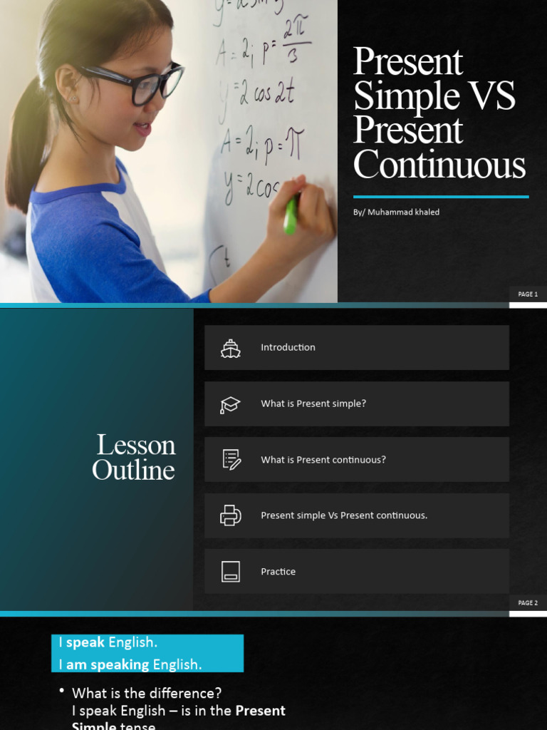 Present Simple VS Present Continuous | PDF | Linguistic Typology ...