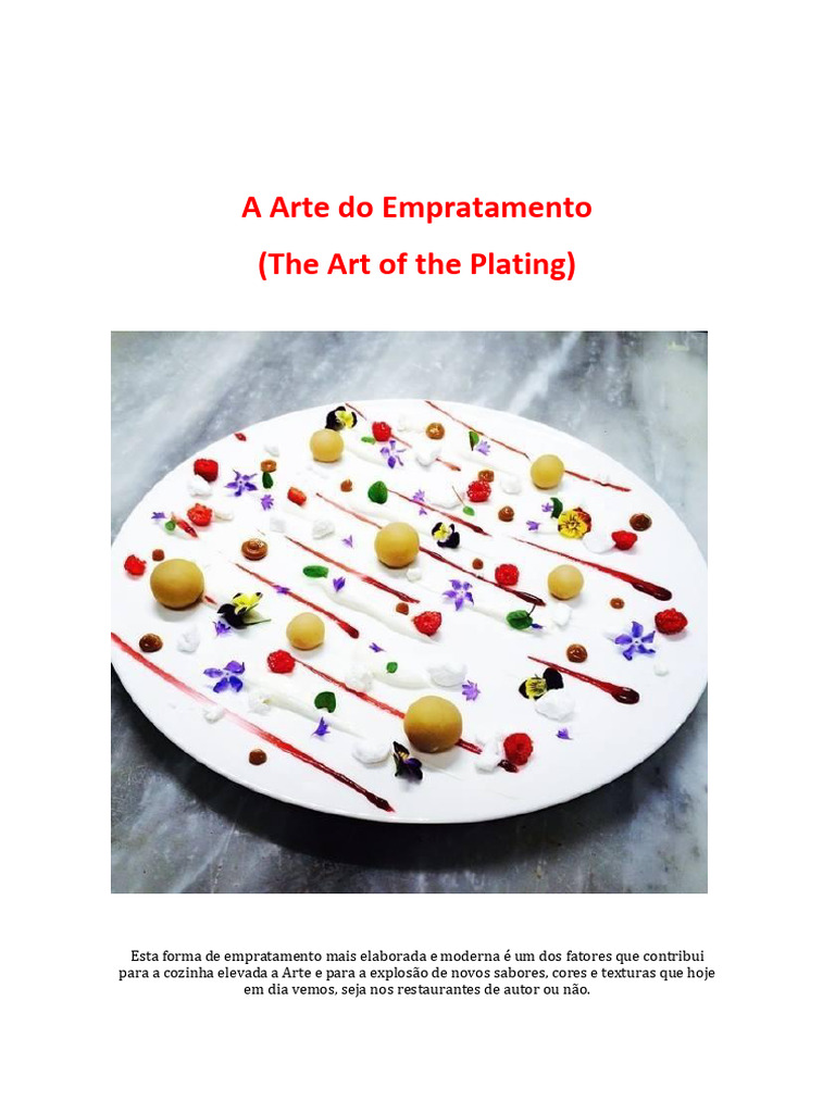 Food Design - The Art of The Plating. | PDF | Maionese | Chocolate