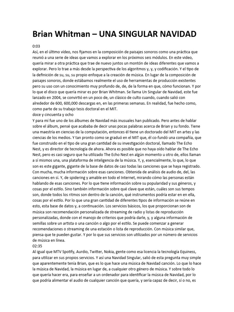 3 Brian Whitman - UNA SINGULAR NAVIDAD | PDF | Arte