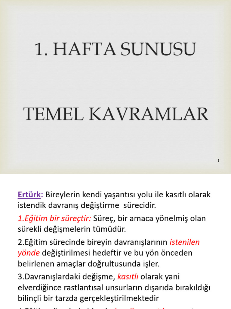 1 Hafta Sunusu | PDF