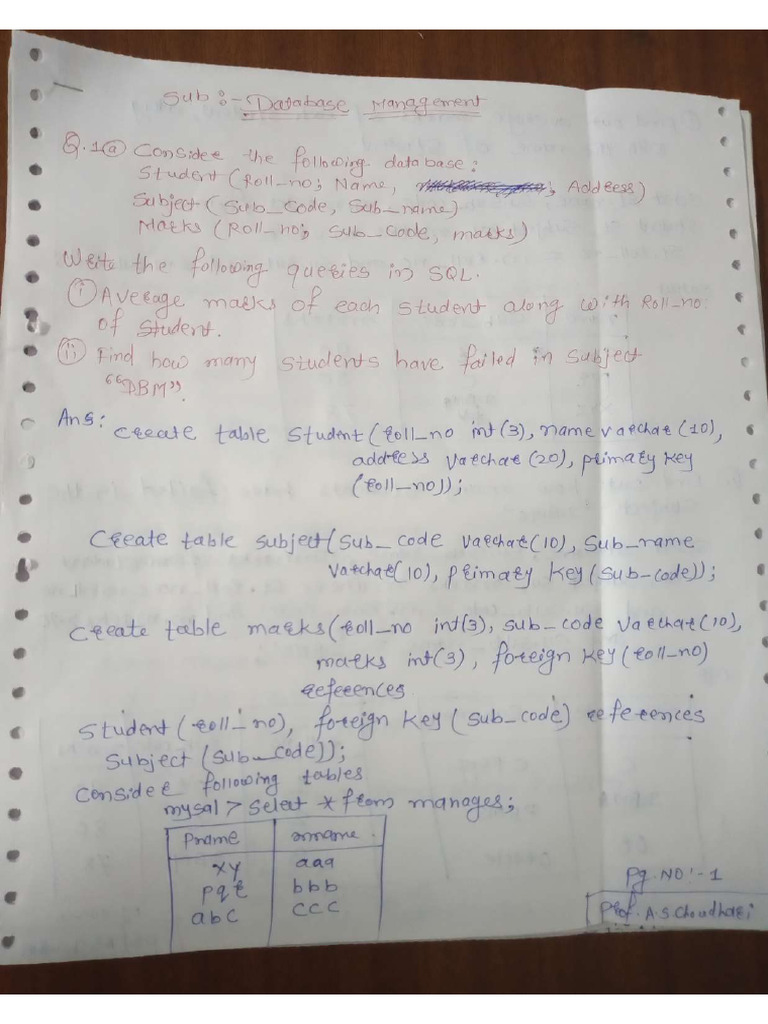 DBM End Sem Paper Model Answer | PDF