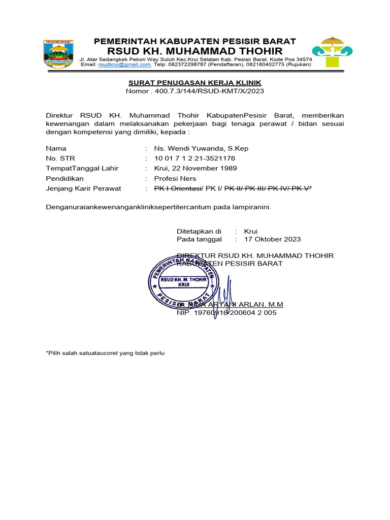 SPK Dan RKK Perawat Bidan | PDF