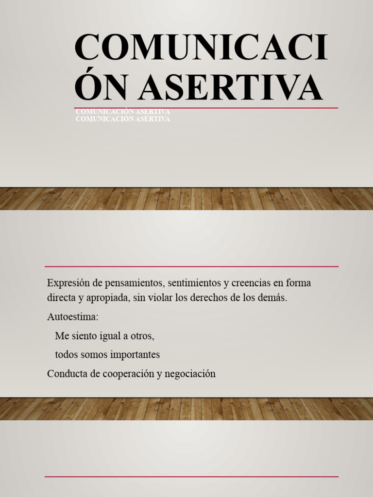 Comunicación Asertiva | PDF | Comportamiento | Autoestima