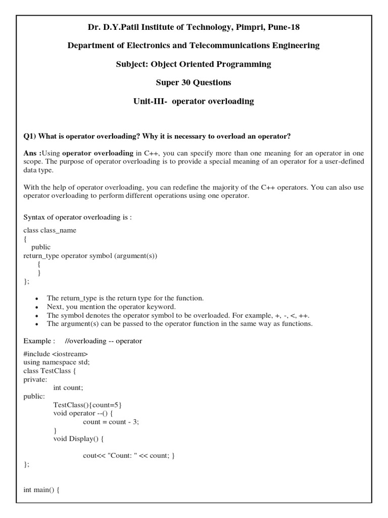 Oop Super 30 Pdf Inheritance Object Oriented Programming Class Computer Programming