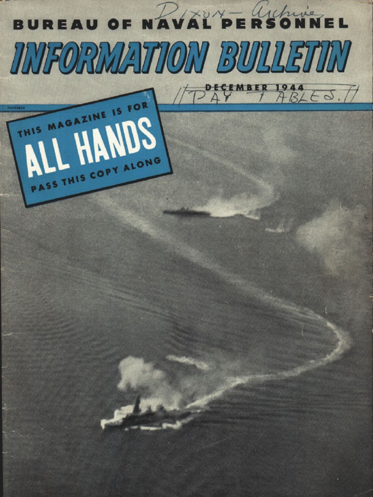 All Hands Naval Bulletin - Dec 1944 | PDF | Cruiser | Battleship