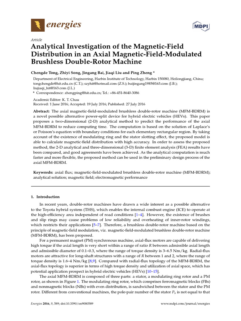 Analytical Investigation of The Magnetic-Field Distribution in An Axial Magnetic-Field-Modulated ...