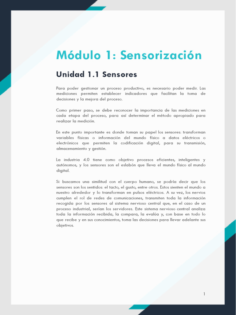 Módulo 2.1. Sensorización | PDF | Sensor | Ultrasonido