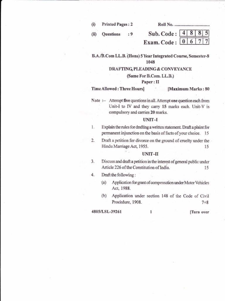 Drafting Pleading and Conveyance | PDF | Justice | Crime & Violence Drafting Pleading and Conveyance | PDF | Justice | Crime & Violence