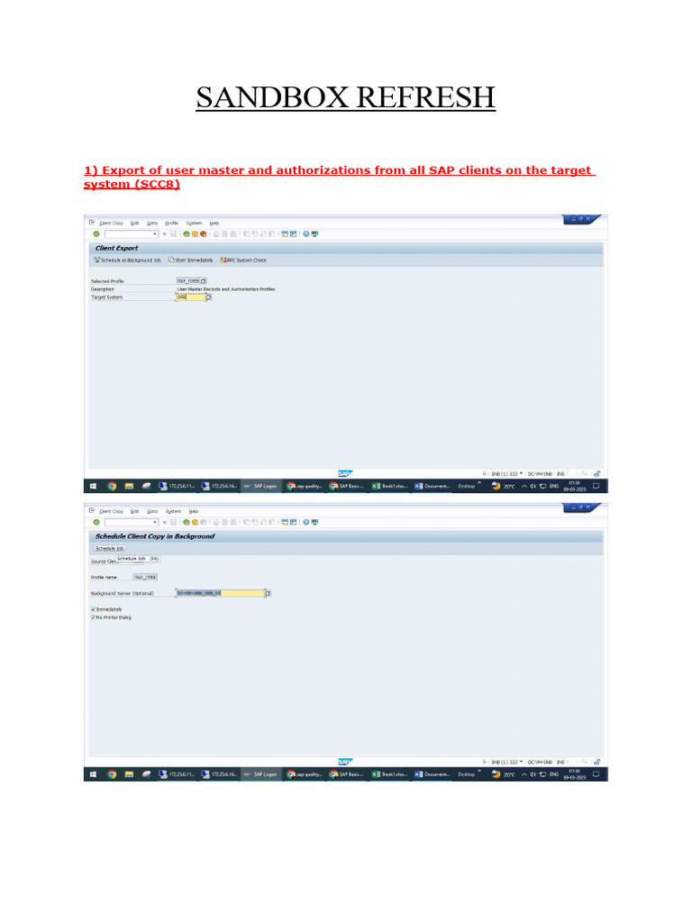 Sandbox Refresh | PDF | Computer File | Databases