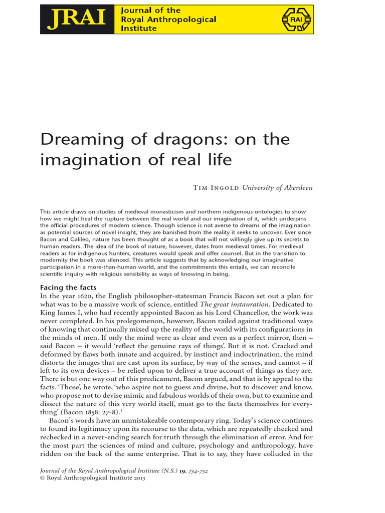 Ingold - Dreaming of Dragons | PDF | Science | Knowledge