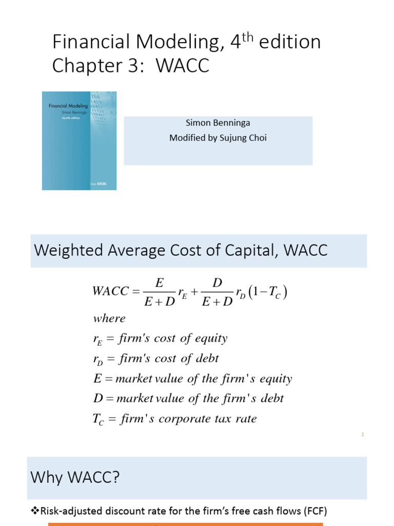 WACC for Finance Professionals | PDF | Cost Of Capital | Debt