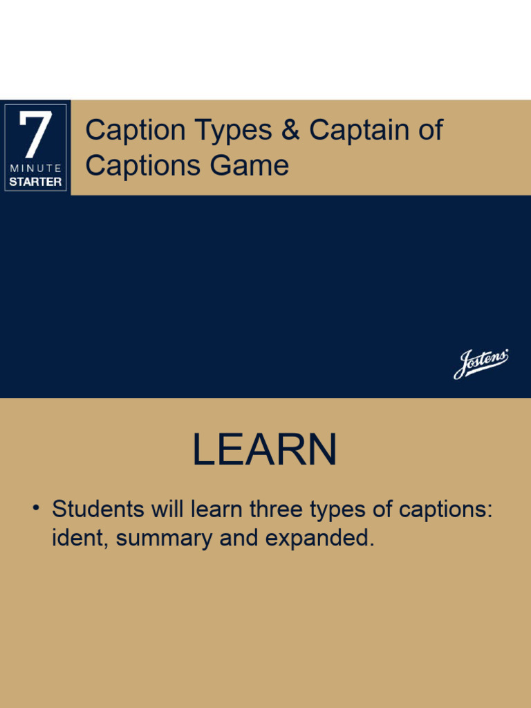 Caption Types | PDF
