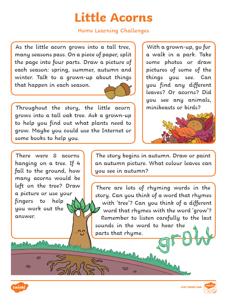 Little Acorns Preschool Activities | PDF