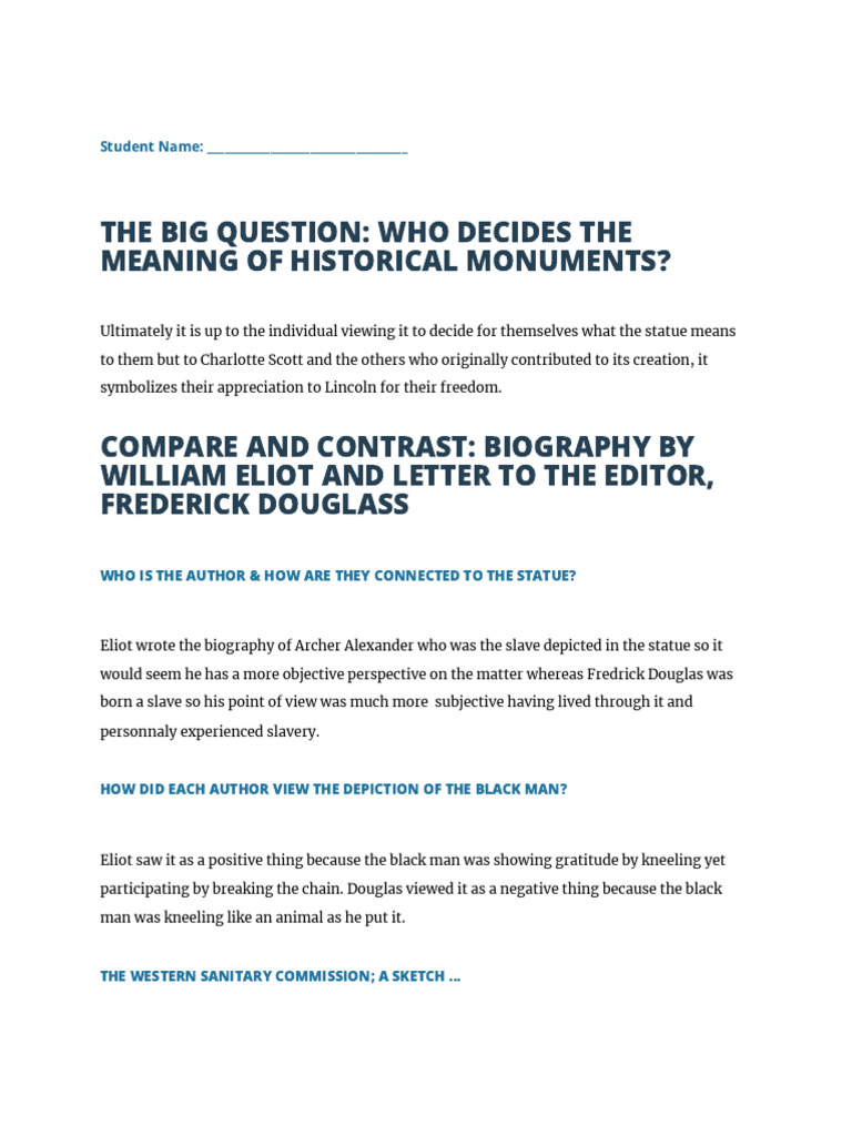 Perspectives on Lincoln Monument Meaning | PDF | Frederick Douglass ...