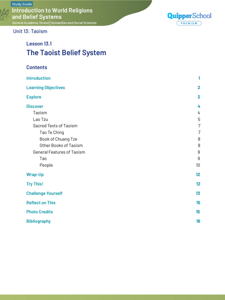 Understanding Taoism: Beliefs & Texts | PDF | Chinese Literature ...