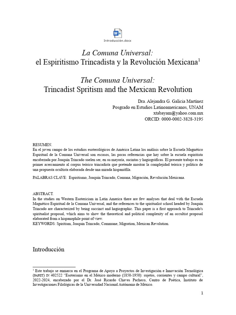La Comuna Universal - Dossier | PDF | Espiritismo | México