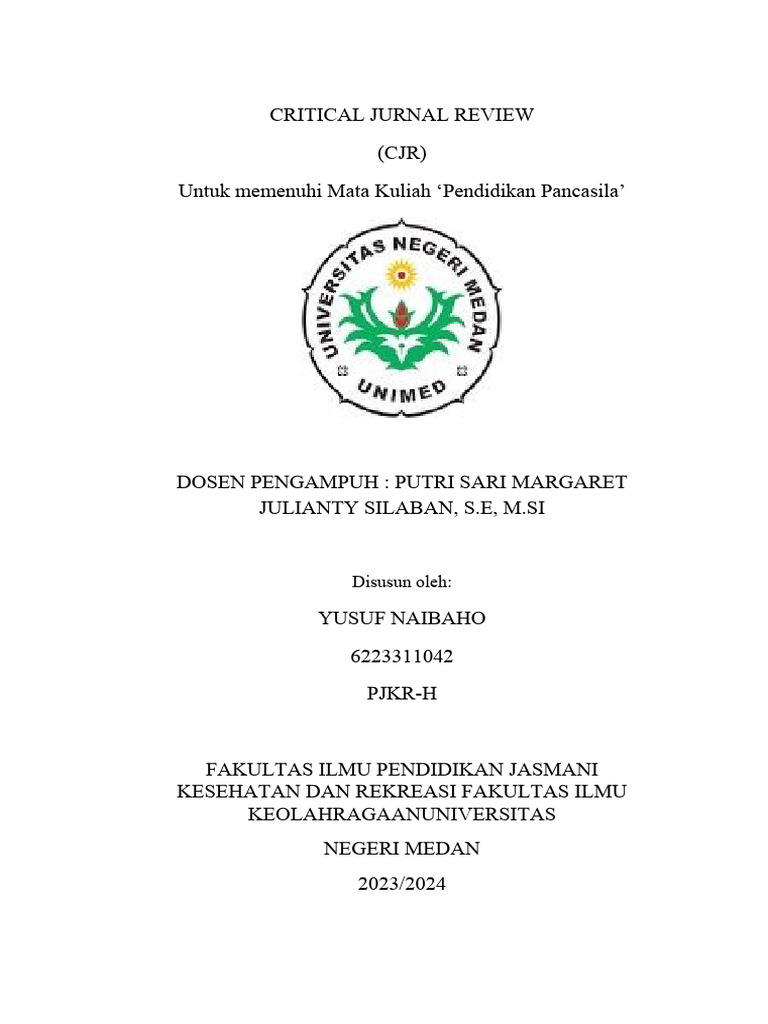 CJR Pendidikan Pancasila | PDF | Kesehatan Holistik