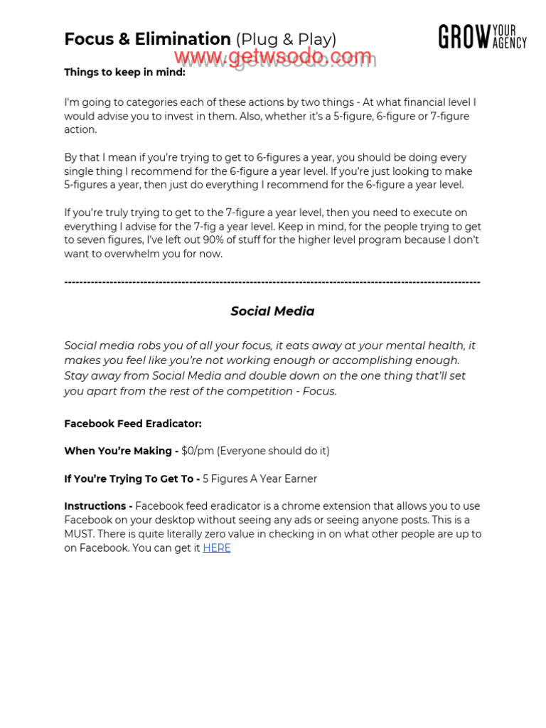 Focus & Elimination Plug N Play | Download Free PDF | Social Media | Popular Culture & Media Studies