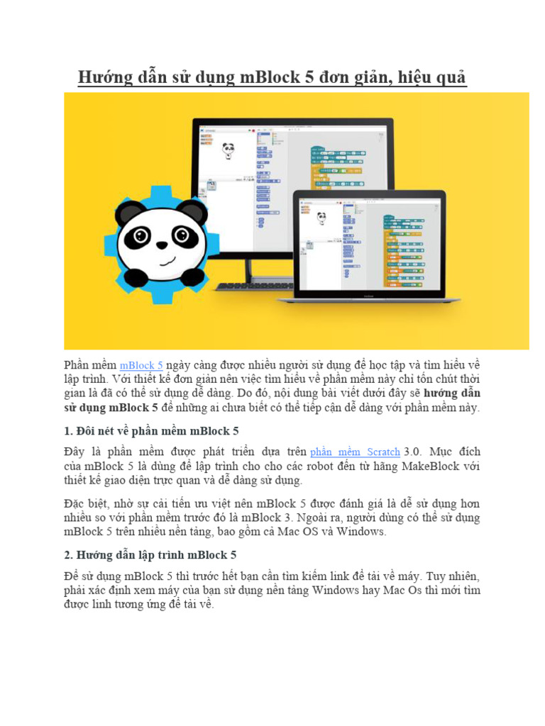Tìm hiểu phần mềm Mblock | PDF