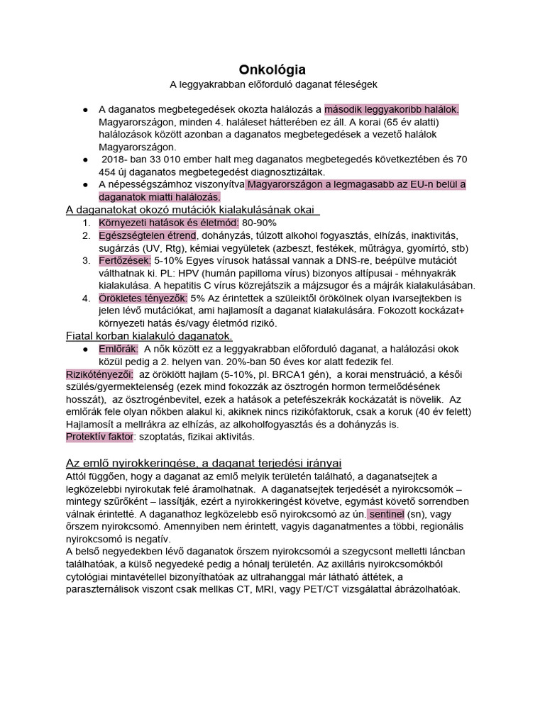 Onkológia | PDF