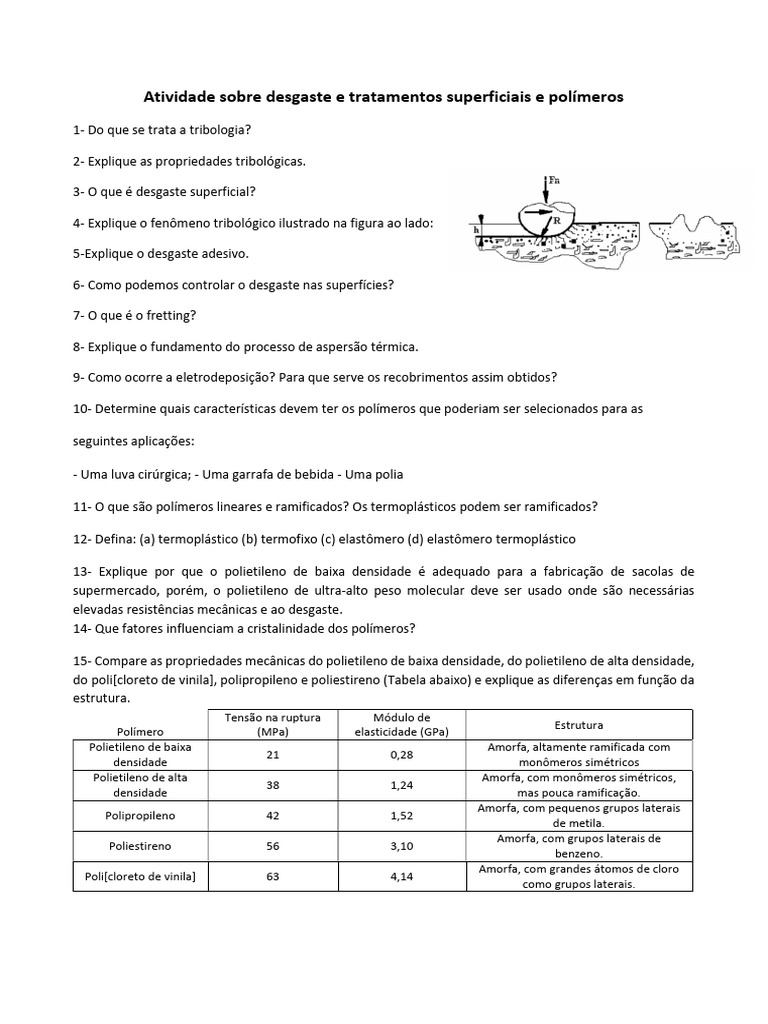 Atividade Etapa3 2023 Pdf Polímeros Polietileno