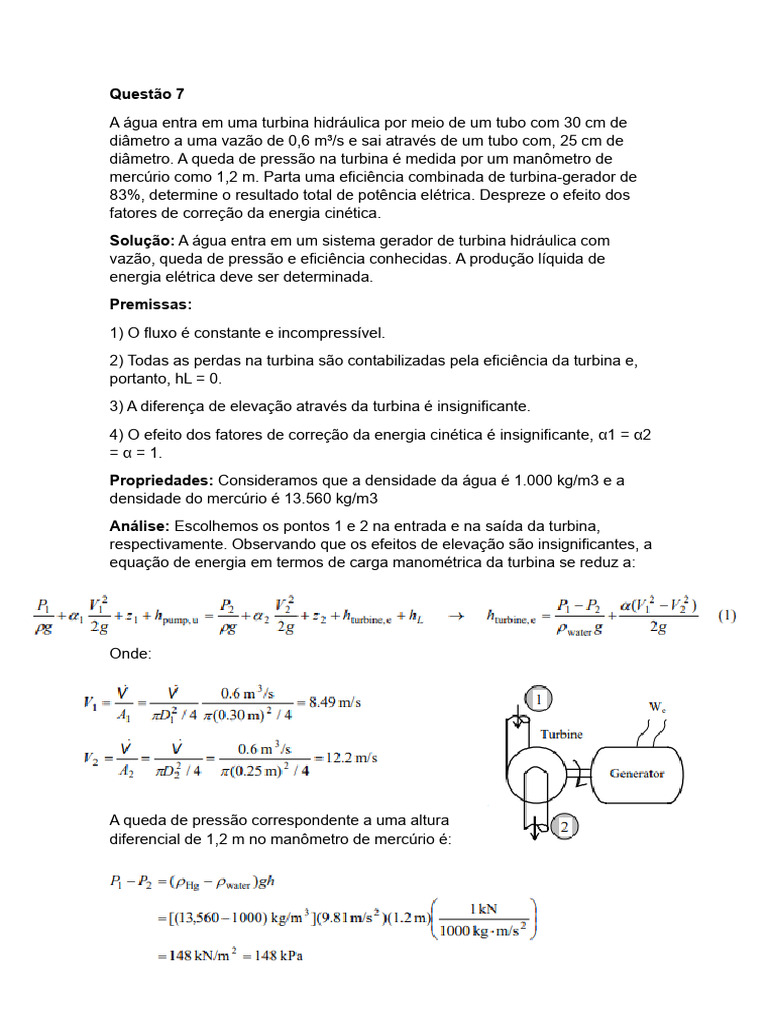 Atividade Avaliativa MecFlu 2º Bimestre | PDF