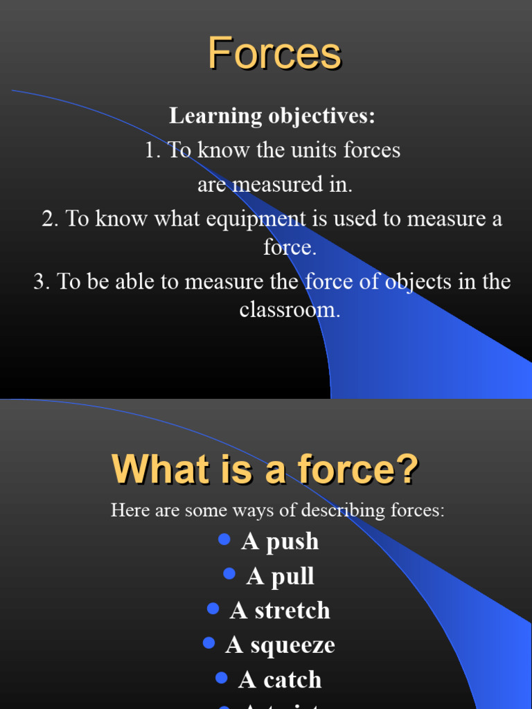 Measuring Forces | PDF