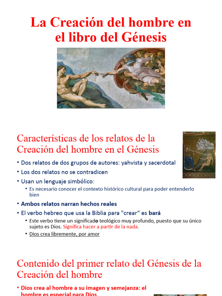 La Creacion Del Hombre en El Libro Del Genesis | Descargar gratis PDF ...