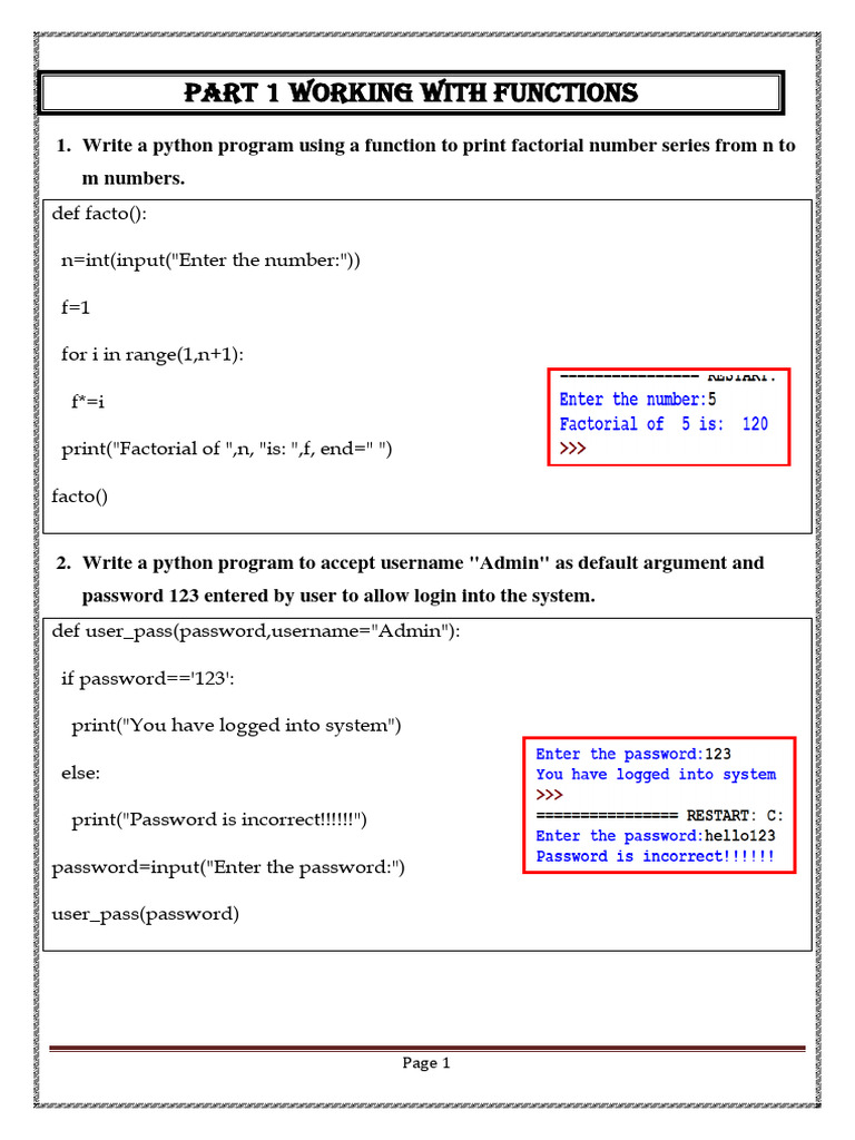 CS Practical File 2023-24 | PDF | Parameter (Computer Programming) | Comma Separated Values
