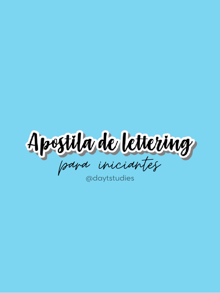 Materiais para Iniciantes em Lettering | PDF | Artes Linguísticas e ...