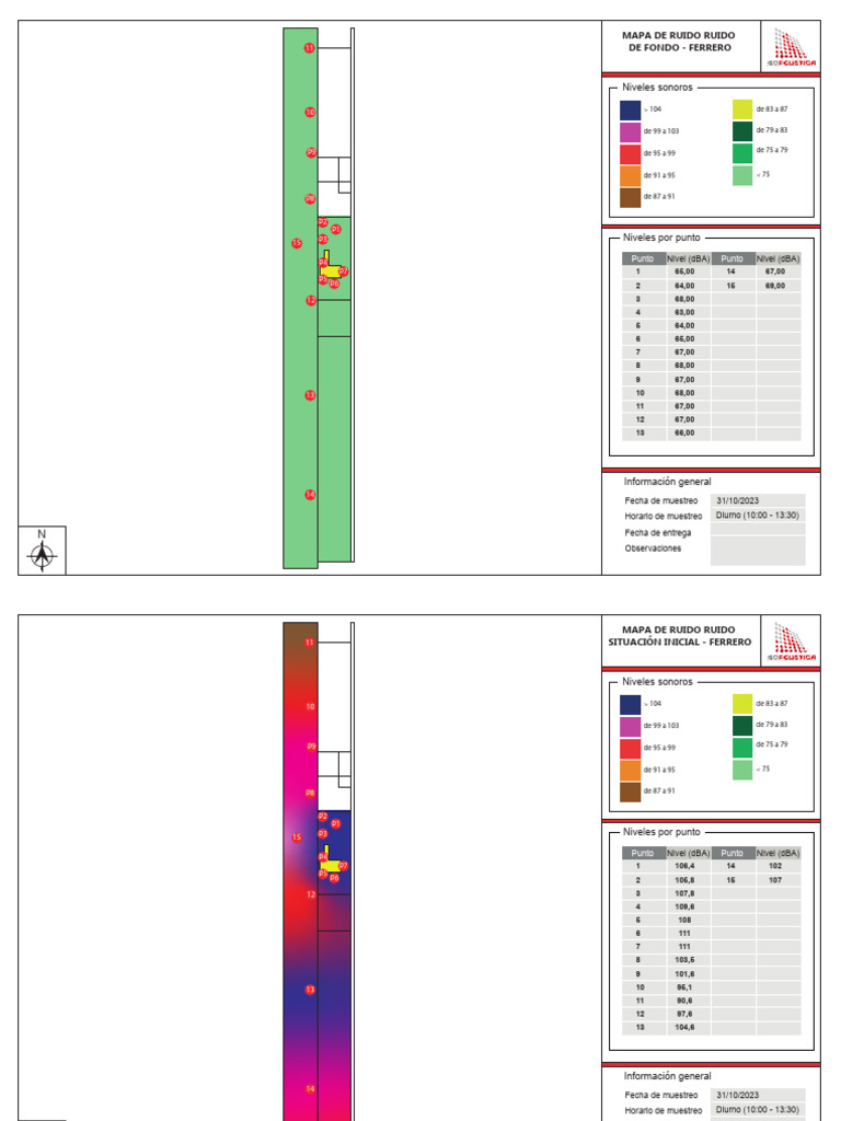 Mapa de Ruido General Con Resultados | PDF