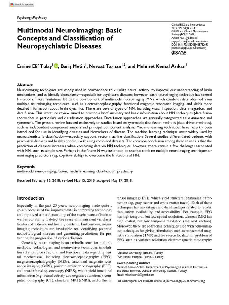 Multimodal Neuroimaging Basic Pdf Neuroimaging Electroencephalography