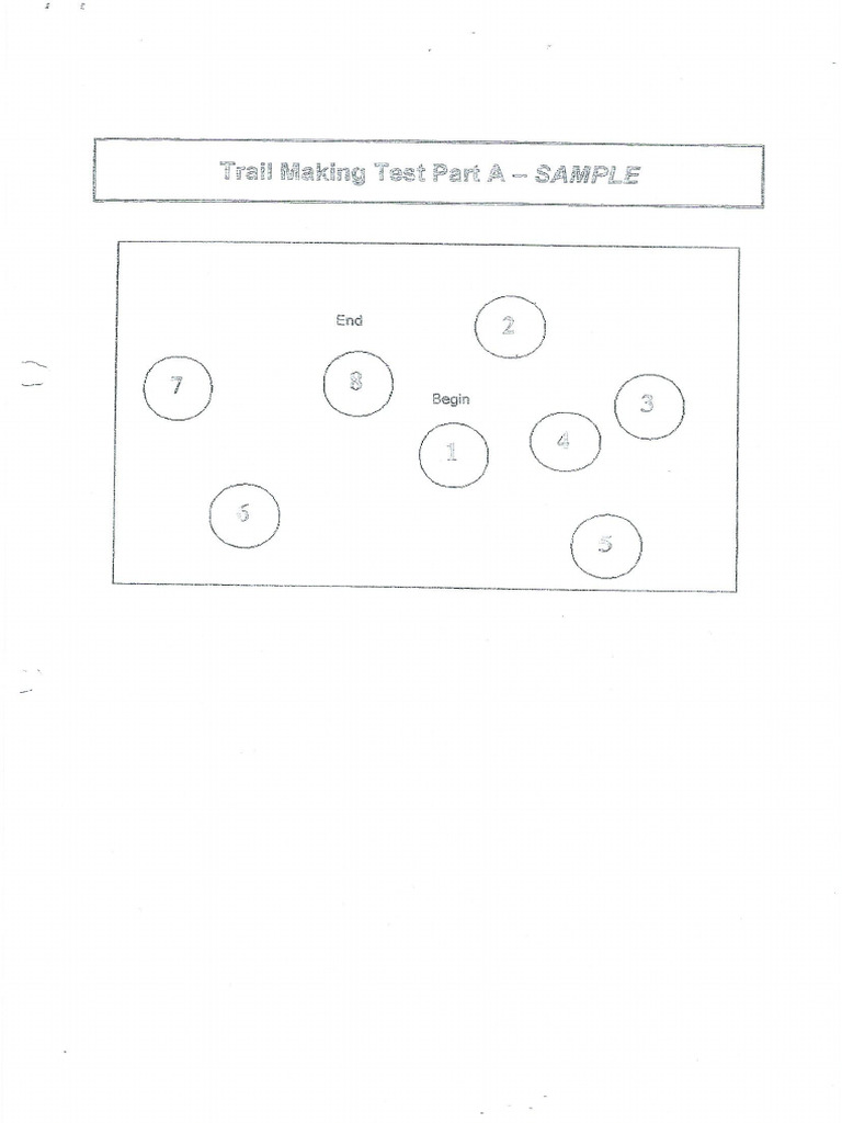 Trail Making Test A | PDF