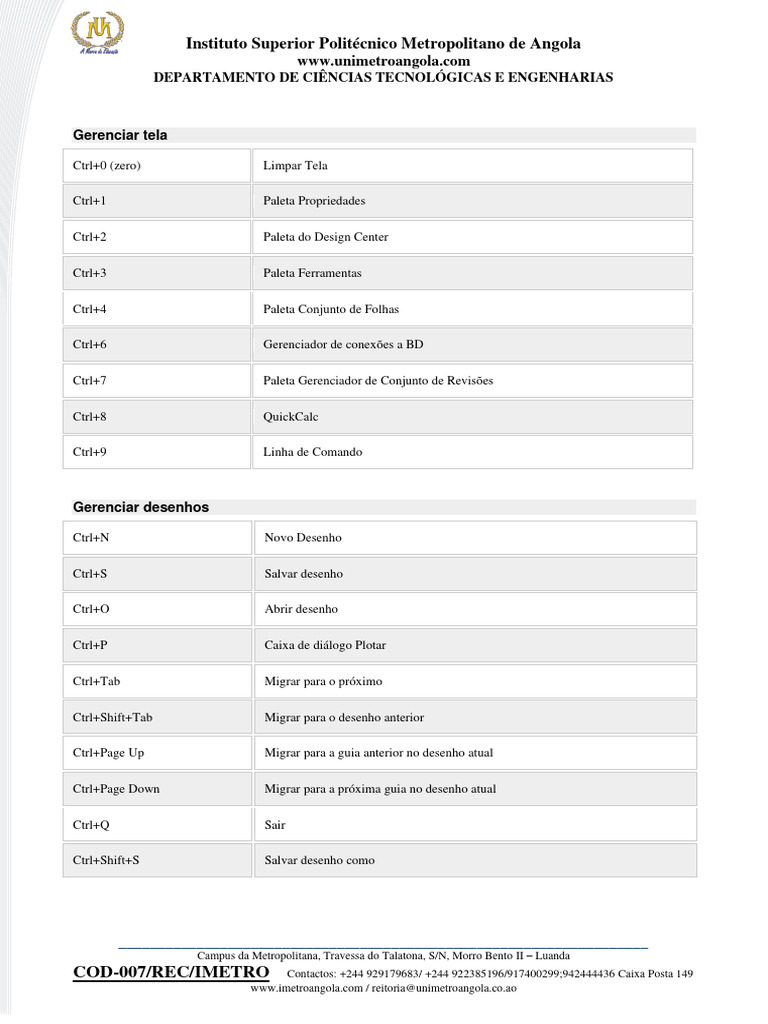 Puc Comandos Autocad 2023 | Download grátis PDF | Engenharia de ...