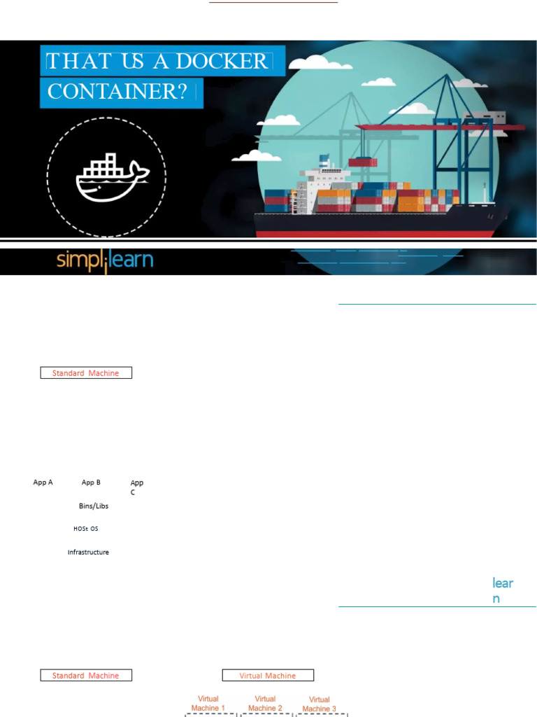 What Is A Docker Container Docker Container Tutorial For Beginners Docker Container Simplilearn ...
