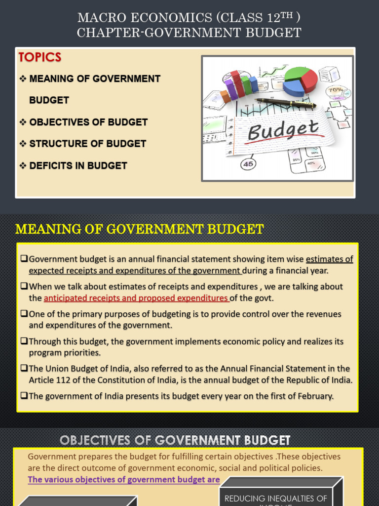 Understanding Government Budget Objectives | PDF | Government Budget ...